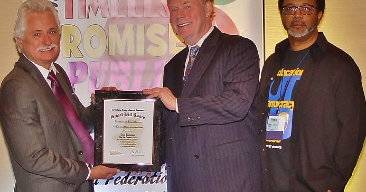 LFT presents School Bell Award to Jim Engster | United Teachers of New ...